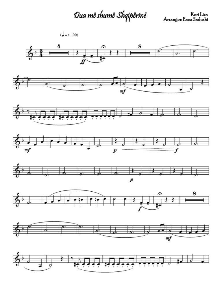 Dua Më Shumë Shqipërinë - Horn in F 2 | PDF