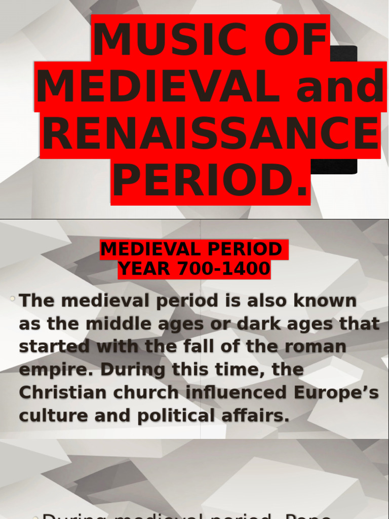 Medieval period | PDF | Gregorian Chant | Musicology