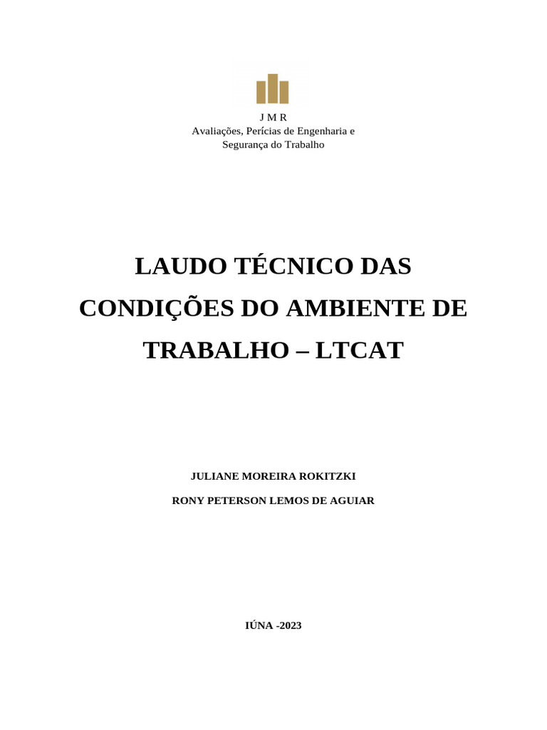 Laudo Técnico de Condições de Trabalho LTCAT | PDF | Infecção | Pressão