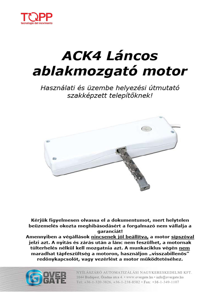 ACK42 Ablakmozgato | PDF