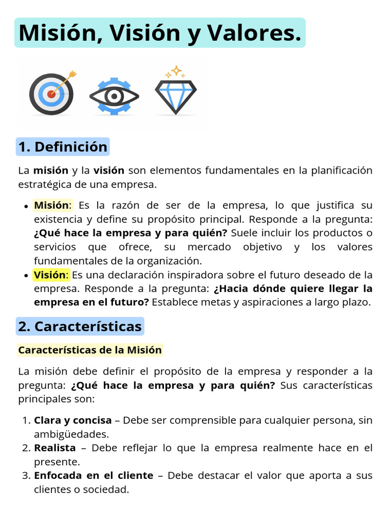 Misión y Visión (1) | PDF | Business | Calidad (comercial)