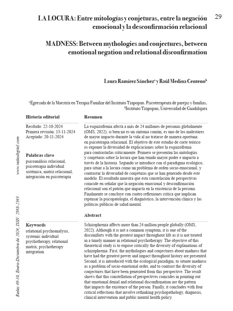 Revista - Redes 49-50 - Ramírez y Medina - P29-52 | PDF | Esquizofrenia | Trastorno mental