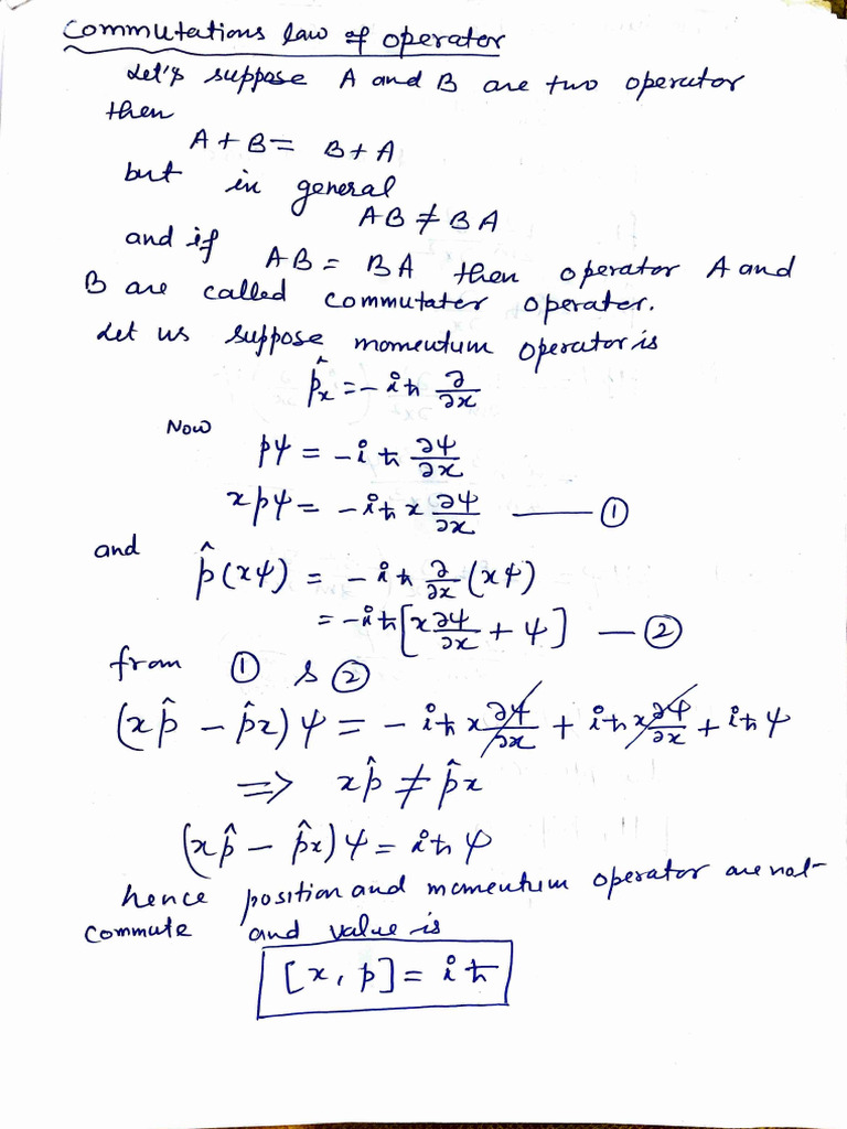 Commutator Operator | PDF