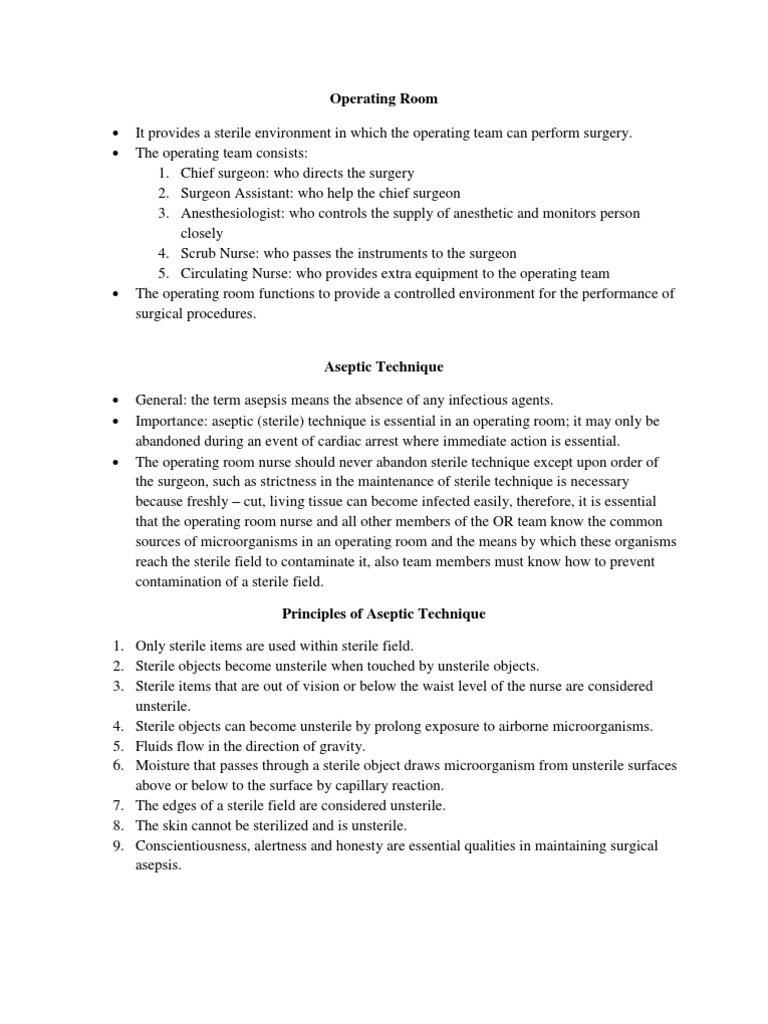 Operating Room | PDF | Operating Theater | Surgery