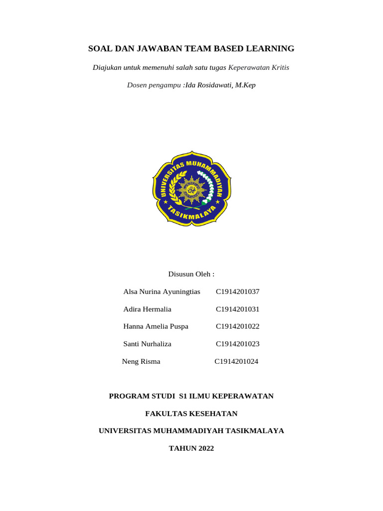 Kel 2 - TBL 1 Soal Dan Jawaban | PDF