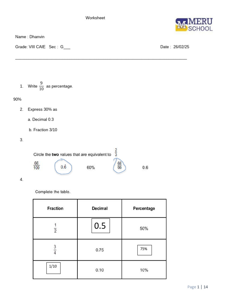Numbers | PDF | Ratio | Numbers