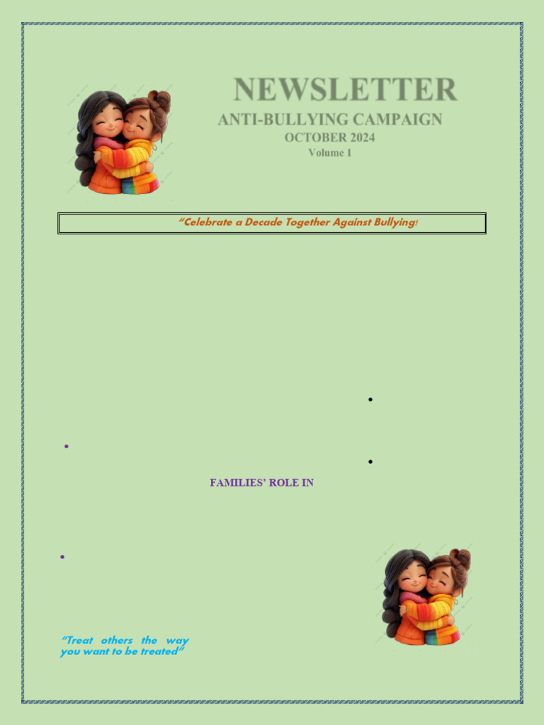 Assignment 3 - Newsletter-1 | PDF | Bullying | Cyberbullying