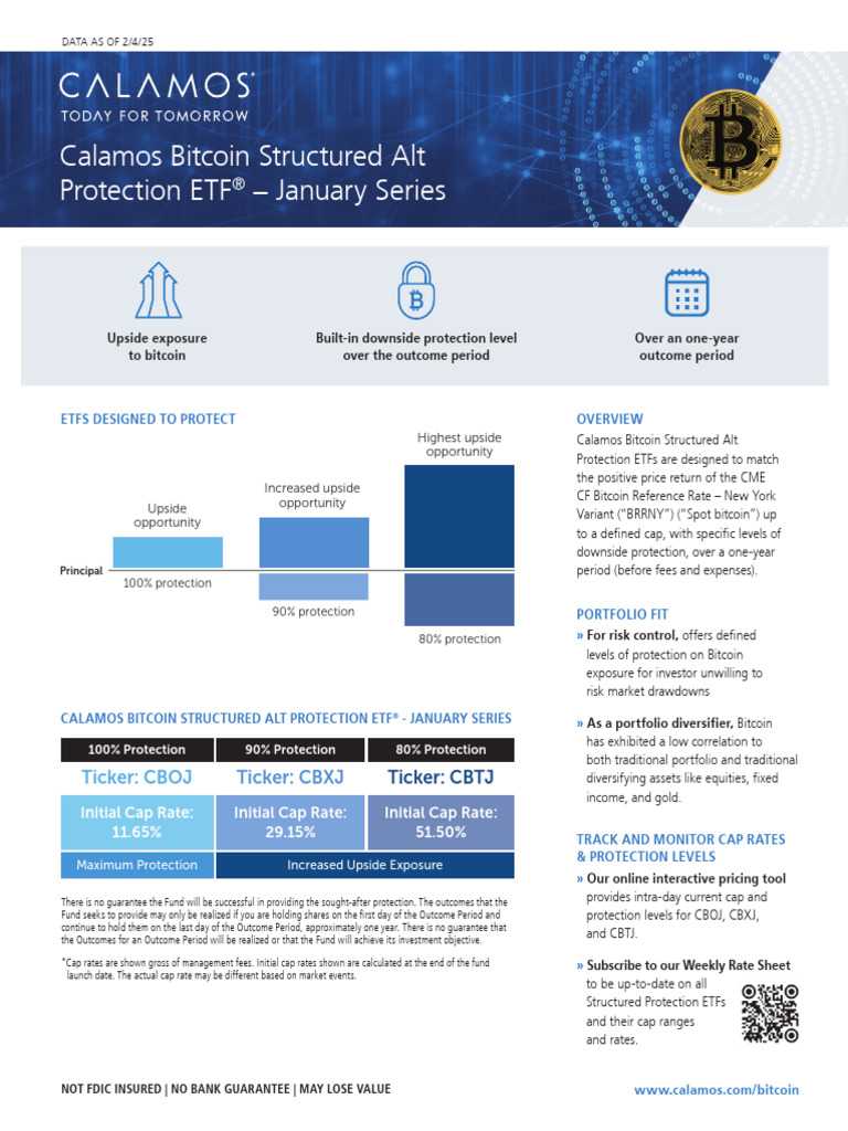 Calamos Bitcoin Structured Alt Protection Etf January Fact Sheet | PDF ...