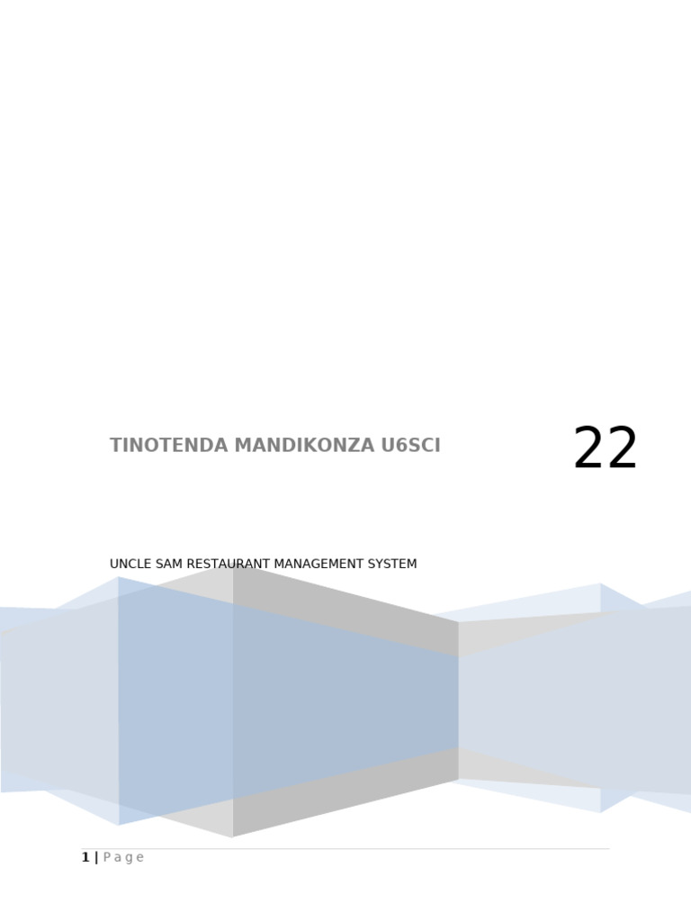 Restaurant Management System | PDF | User (Computing) | Databases