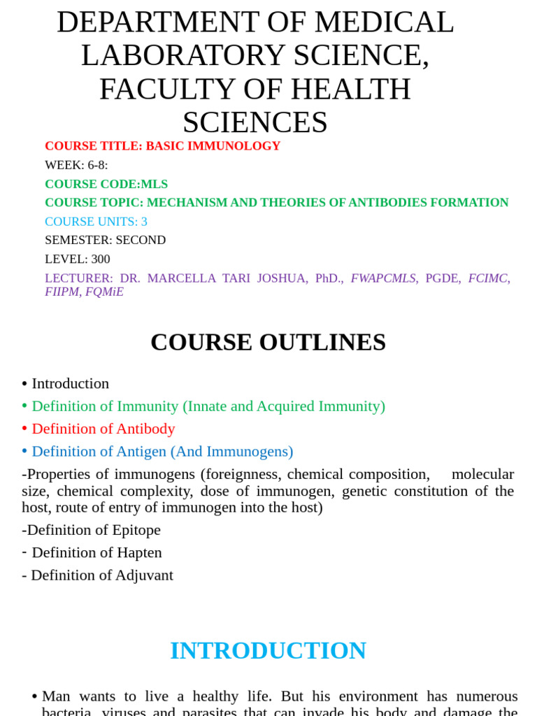 Immunity Mechanisms and Antibody Formation | PDF | Antibody | Immune System