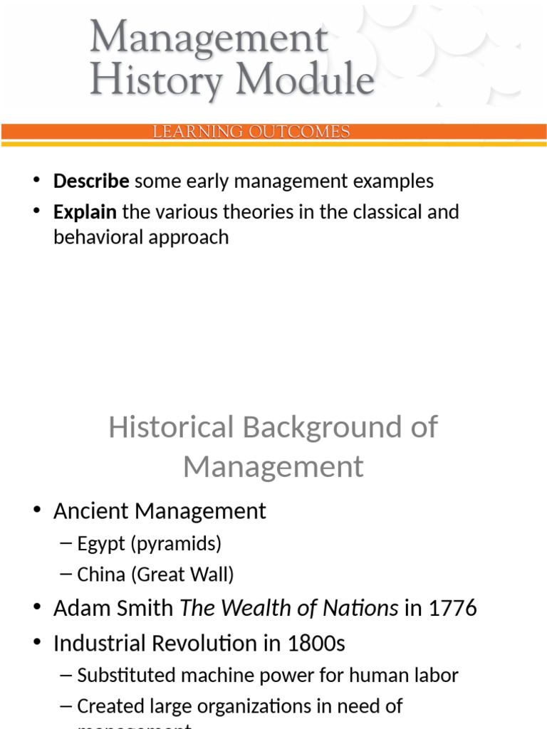 Management History Module (1) | PDF | System | Business Economics