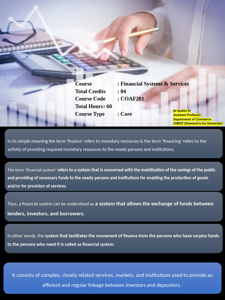 Understanding Financial Systems and Services | PDF | Bonds (Finance ...