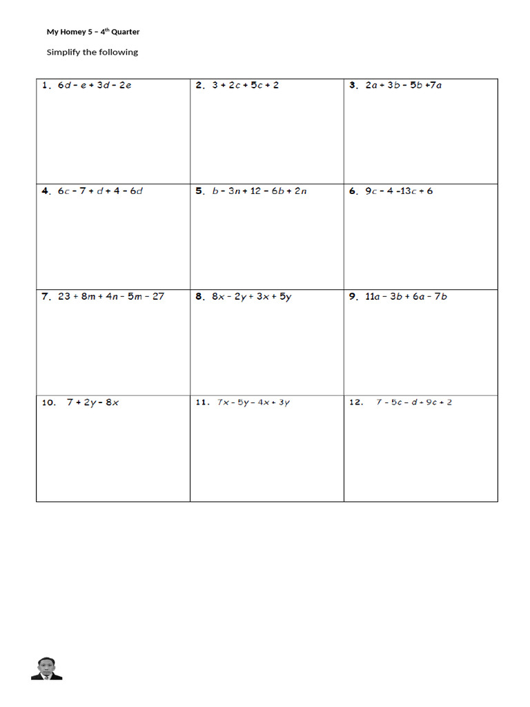 4 WS5 LikeTerms | PDF
