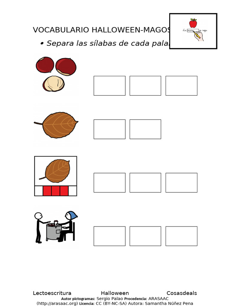 05_Contar_silabas_Halloween_Magosto | PDF