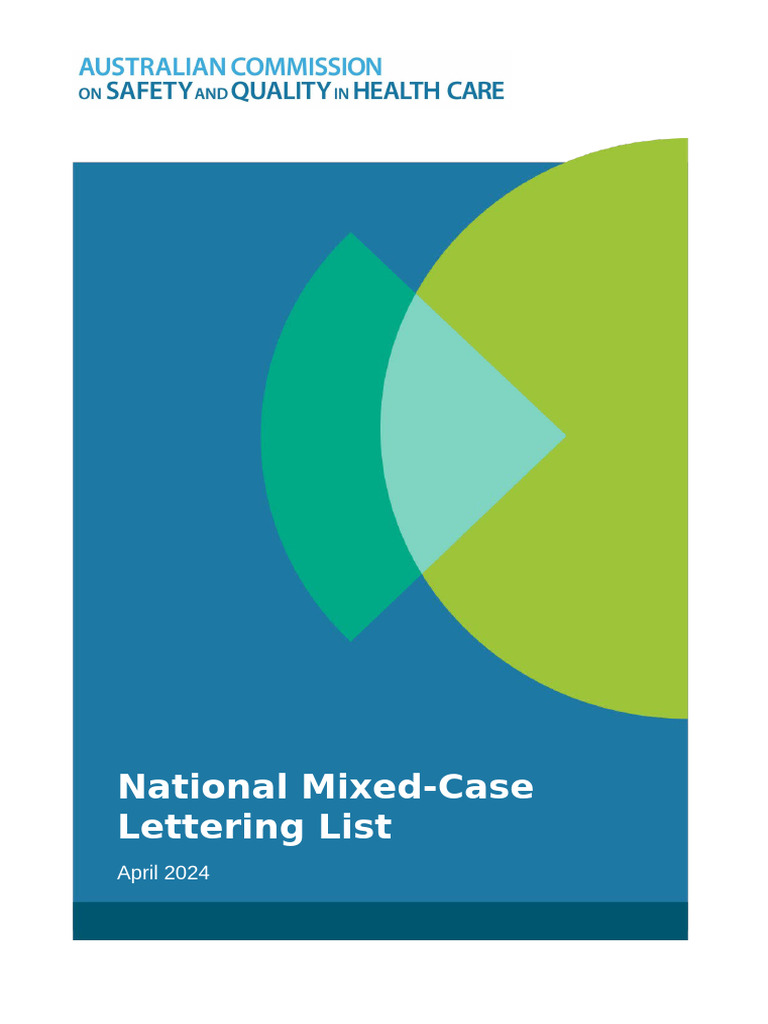 National Mixed-Case Lettering List | PDF | Patient Safety | Medical Error