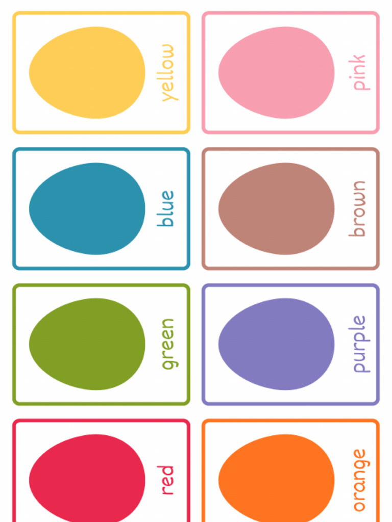 Easter Eggs Color Flashcards | PDF