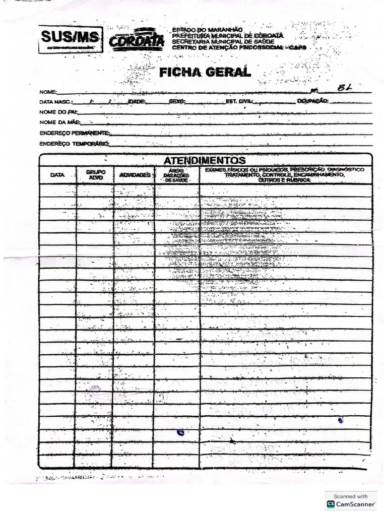 Ficha Geral | PDF