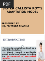 Roy's Adaptation Model | PDF | System | Self Concept