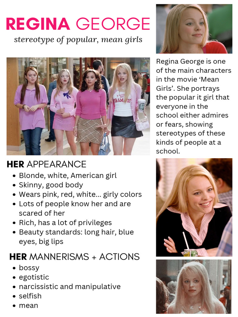 Regina George: The Mean Girl Archetype | PDF