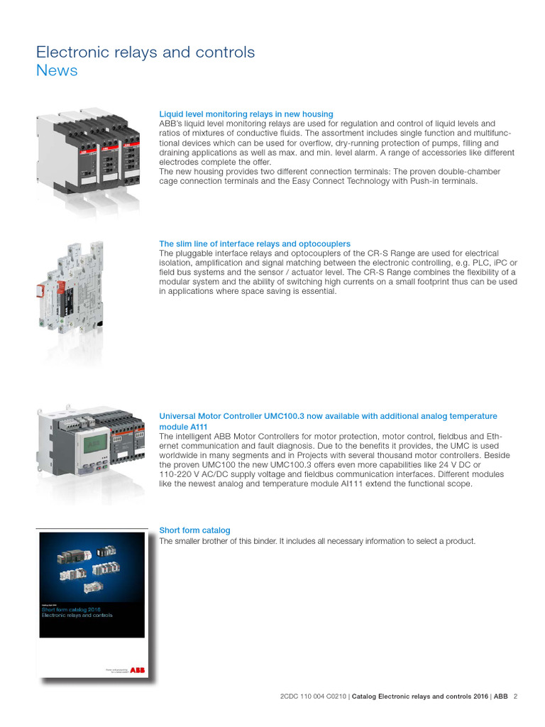 Katalog Elektroniske Produkter Og Relæer 3 4 | PDF | Relay | Programmable Logic Controller