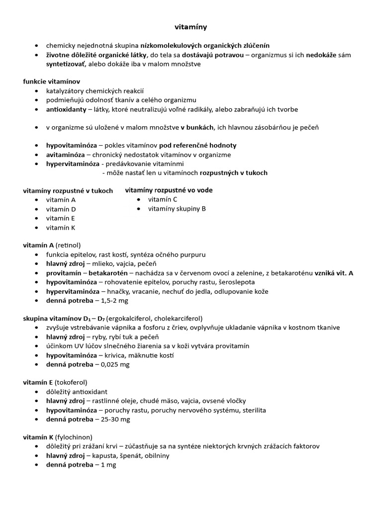 Vitamíny | PDF