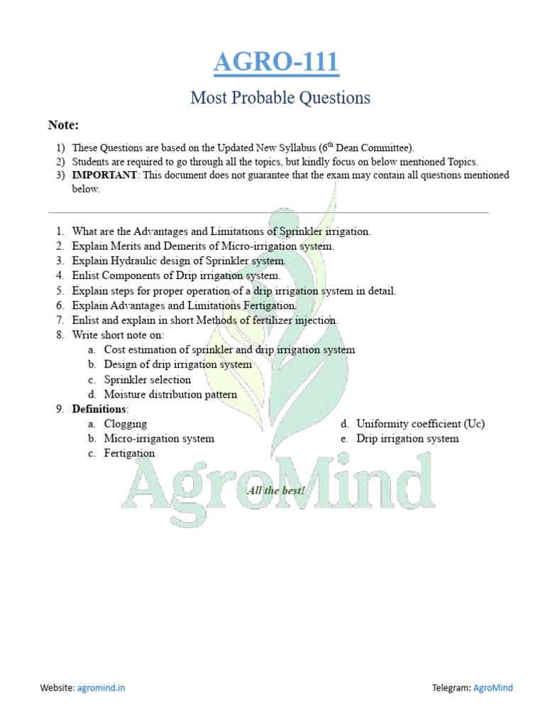 IDE-111 Most Probable Questions | PDF