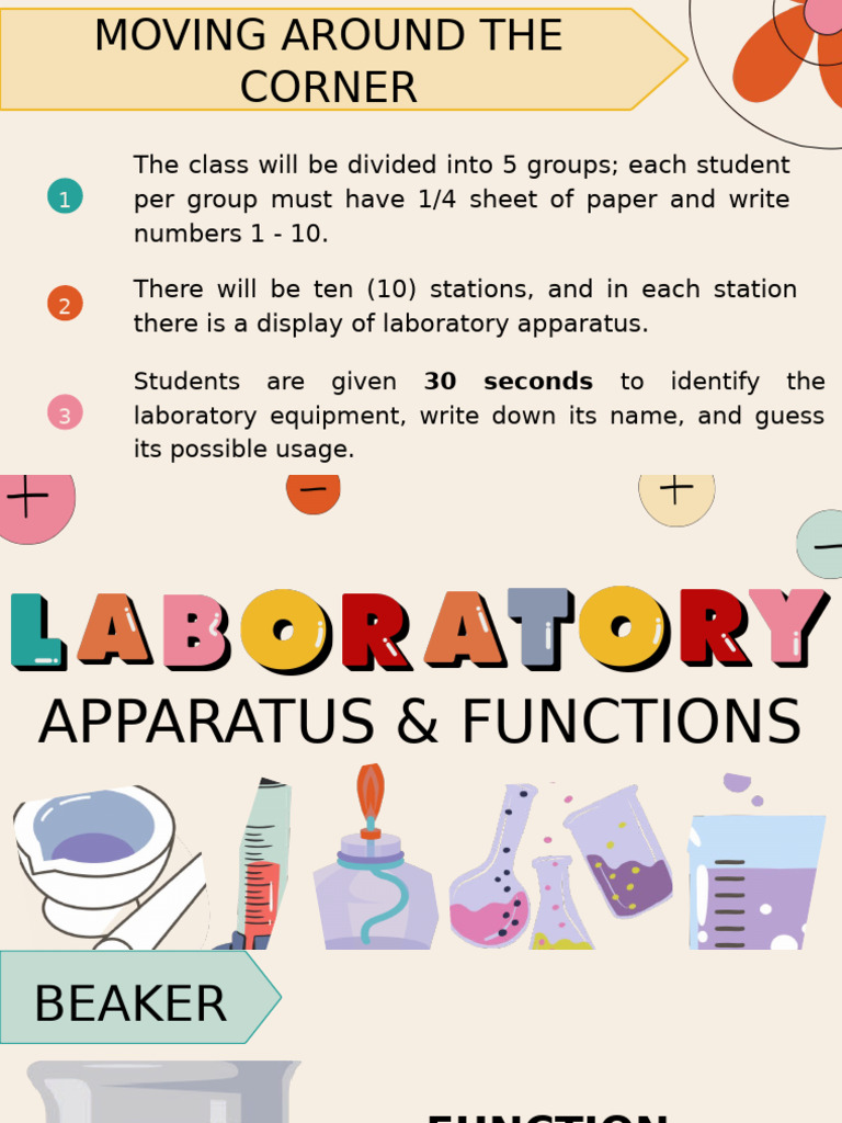 Laboratory Equipment and Safety Guide | PDF | Chemical Reactions ...