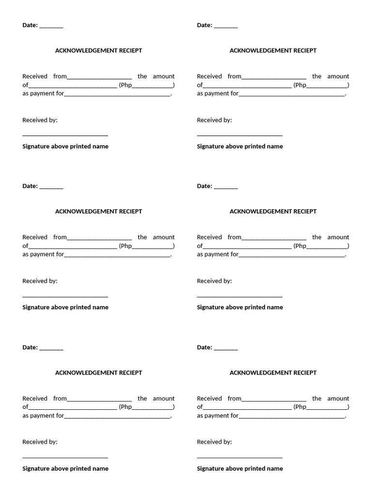 EDITABLE-ACKNOWLEDGEMENT-RECEIPT-FORMAT-1 | PDF