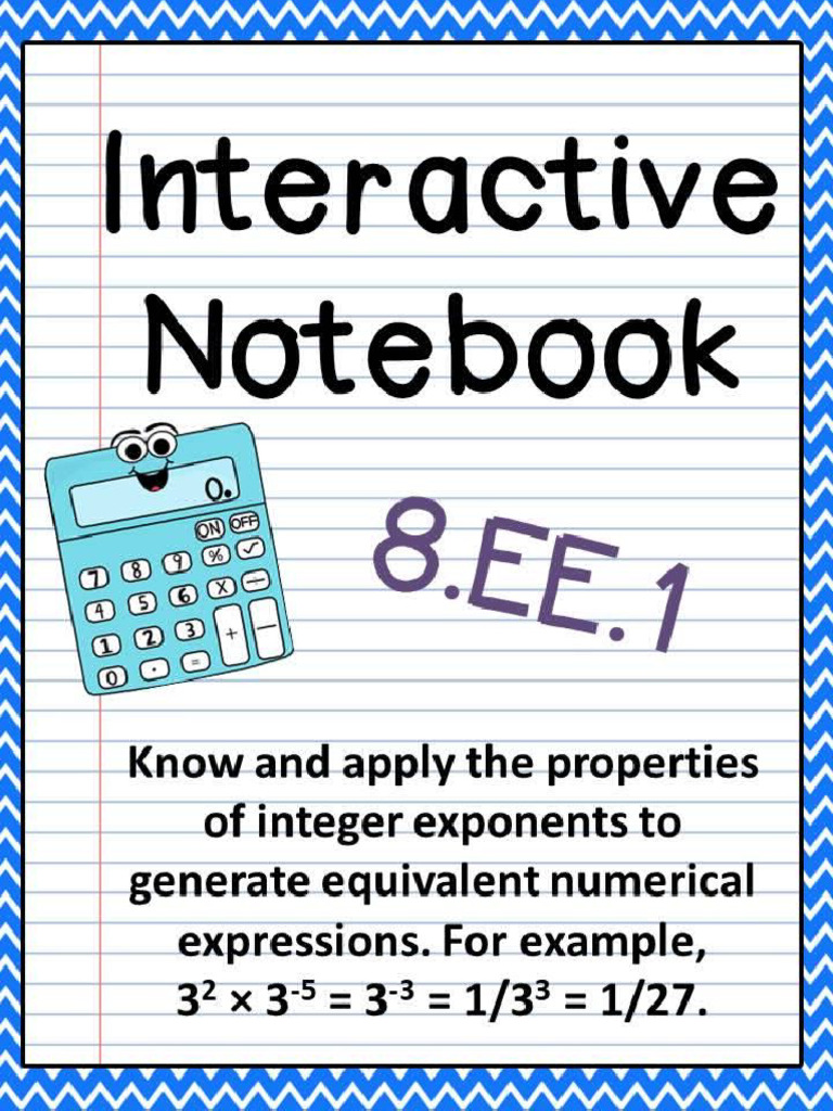 8.EE.1 - Interactive Notebook | PDF