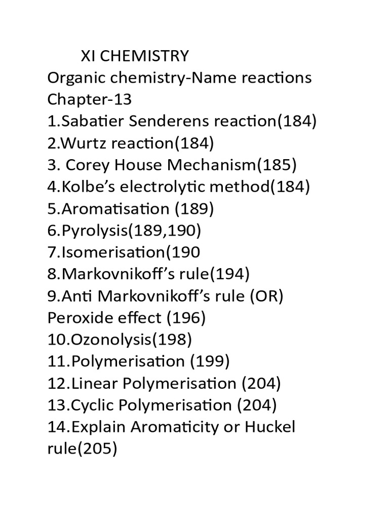 Organic Chemistry Name Reactions Guide | PDF
