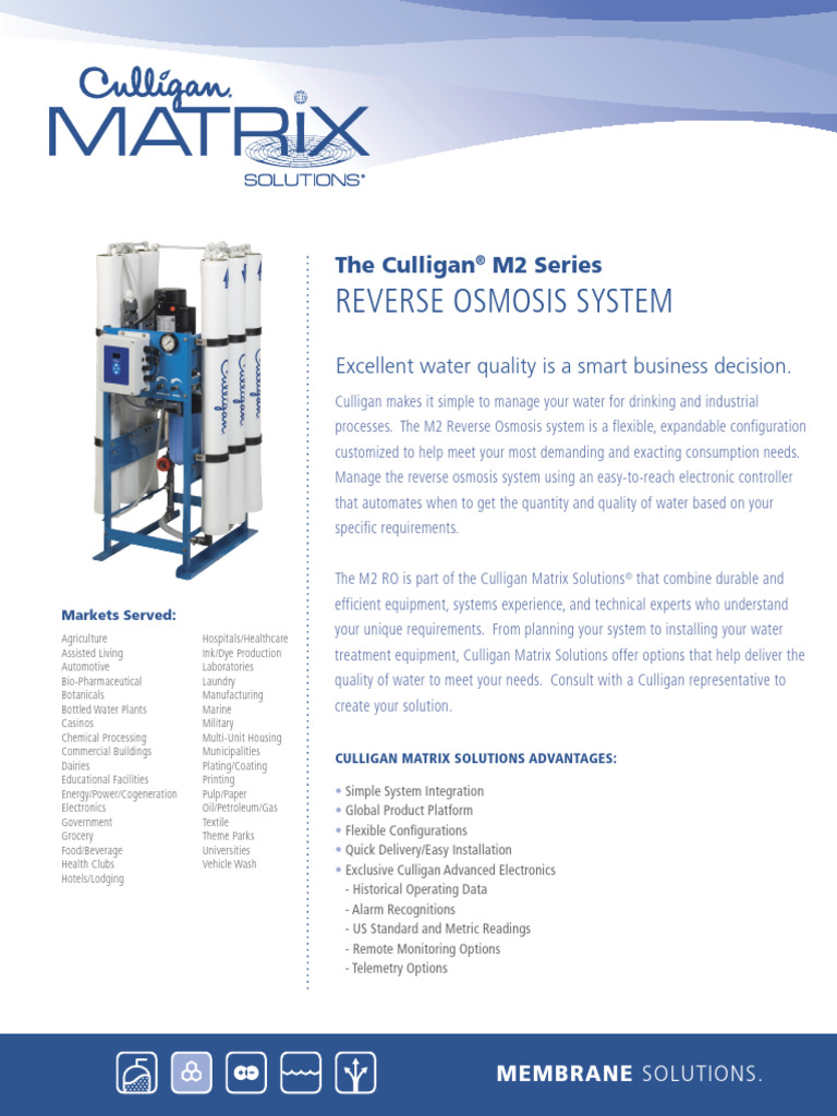 M2 Series Reverse Osmosis-A1 | PDF | Water