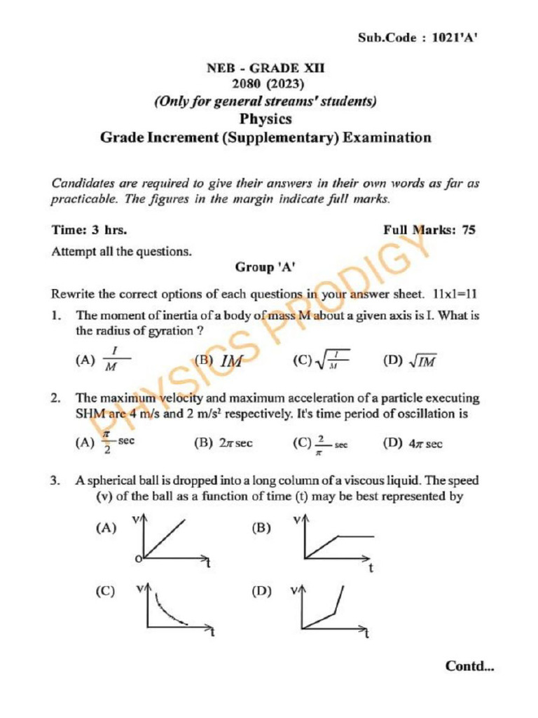 150 Physics Question Collection Grade12 Upto 2080 Reexam | PDF