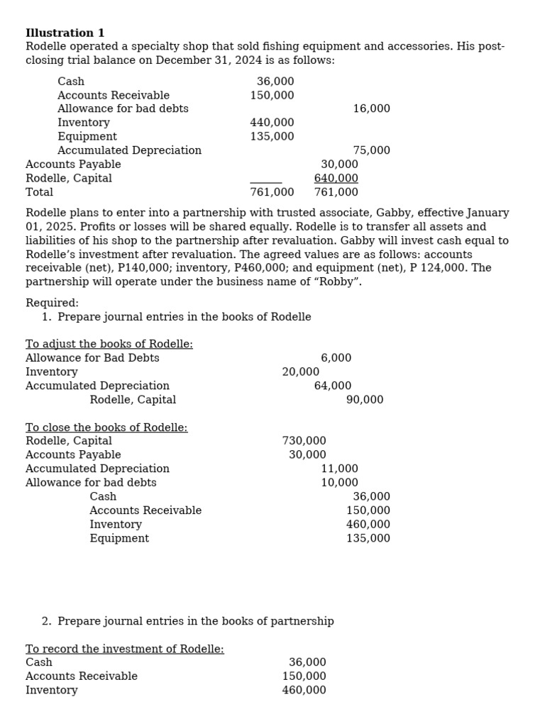 Partnership Formation Problems 1 1 | PDF | Balance Sheet | Partnership