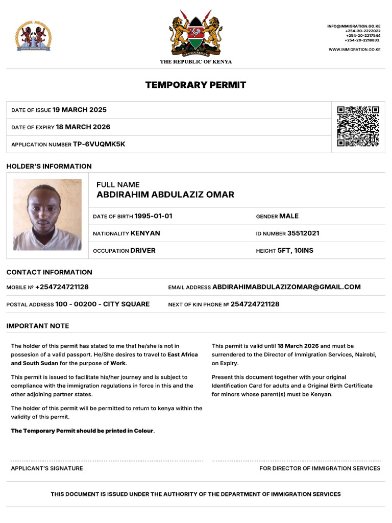 TP-6VUQMK5K-Temporary PERMIT | PDF