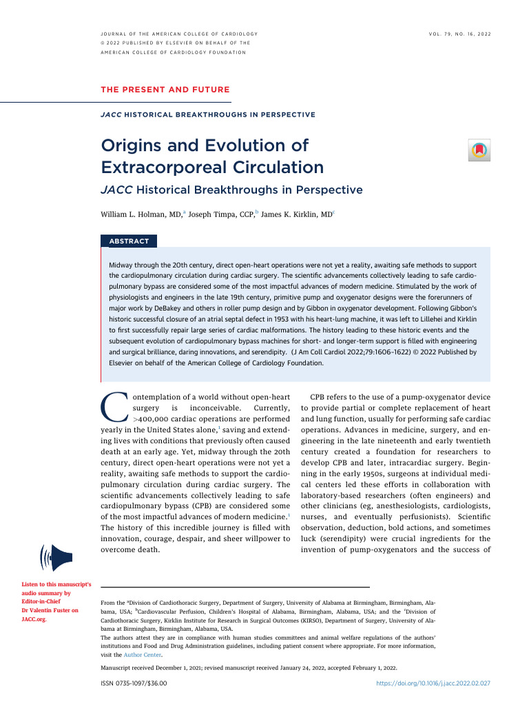Evolution de La Cec | PDF | Heart | Cardiac Surgery