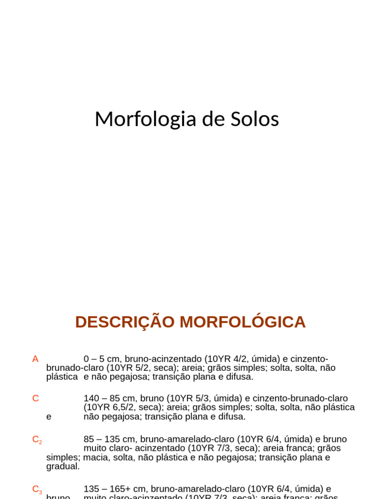 Morfologia e Classificação de Solos | PDF | Solo | Cor