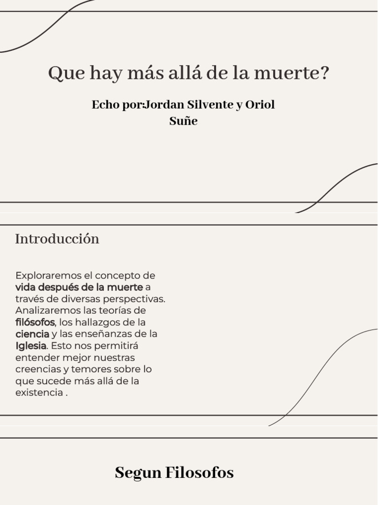 Slidesgo Mas Alla de La Muerte Teorias de Filosofos Ciencia y Lo Que Dice La Iglesia ...