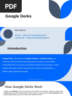 Google Dorking Cheat Sheet | PDF