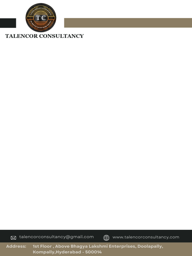 Talencor Consultancy Letter Pad | PDF