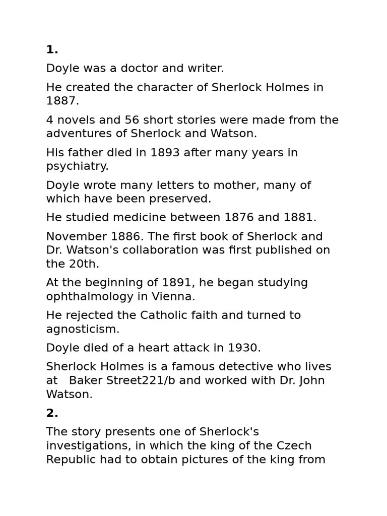 Sherlock Holmes: The Irene Adler Case | PDF