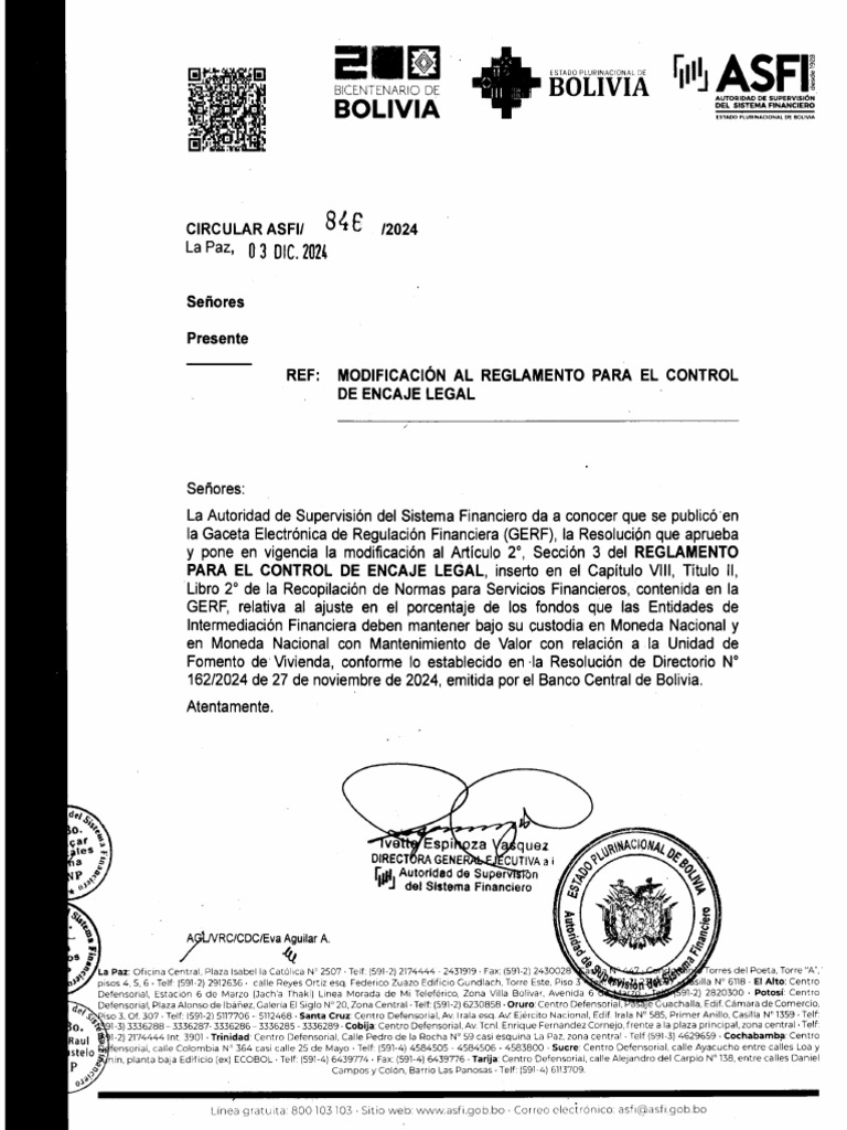 Asfi Encaje Legal | PDF