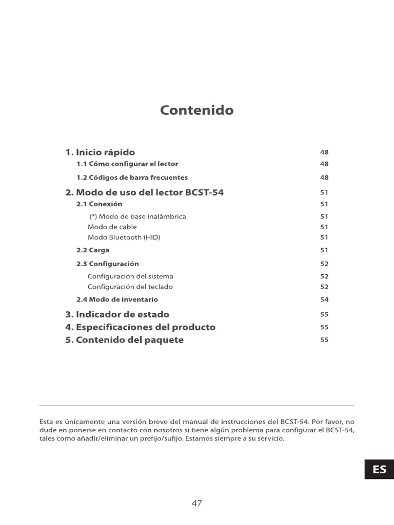 BCST-54 - Simplified Manual - V1 | PDF