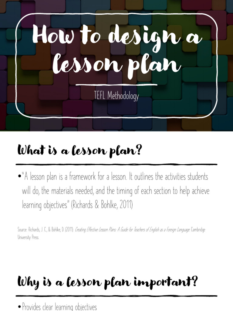 Designing Effective Lesson Plans | PDF