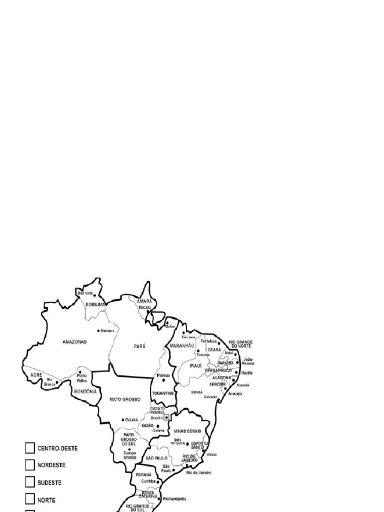 Mapa Siglas, Estados e Capitais | PDF
