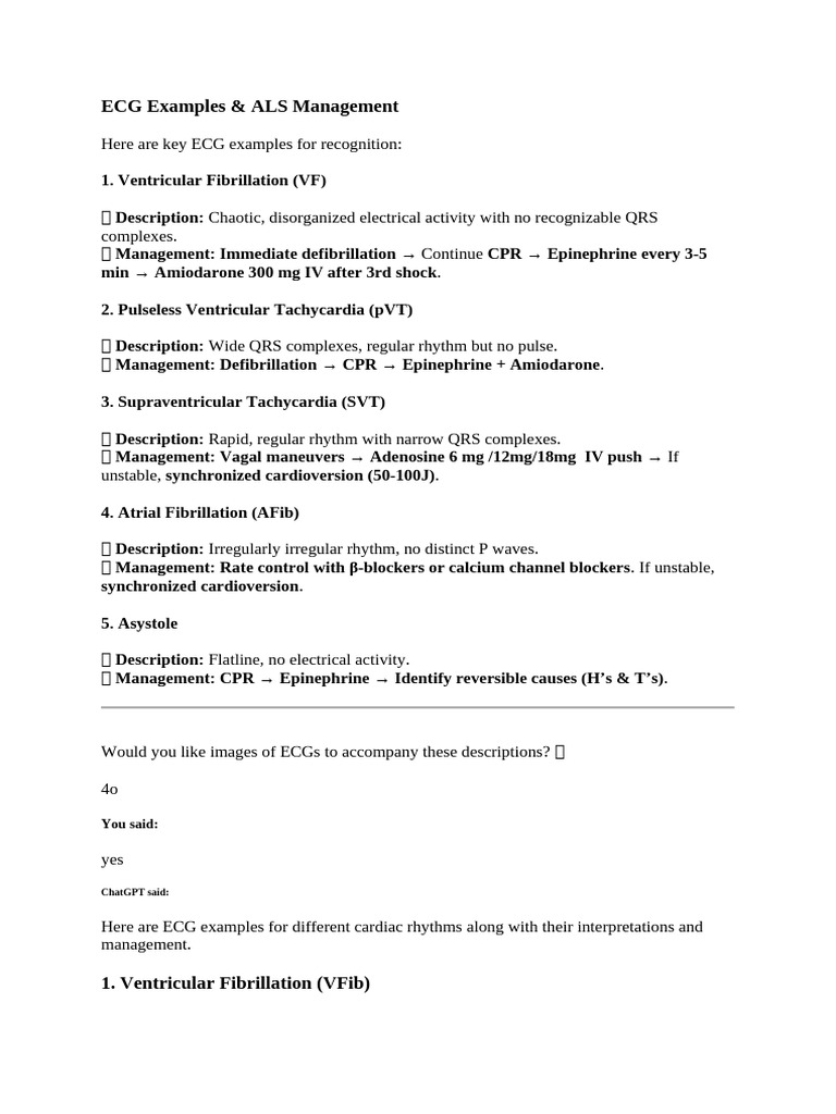 ECG Examples | PDF | Cardiac Electrophysiology | Internal Medicine