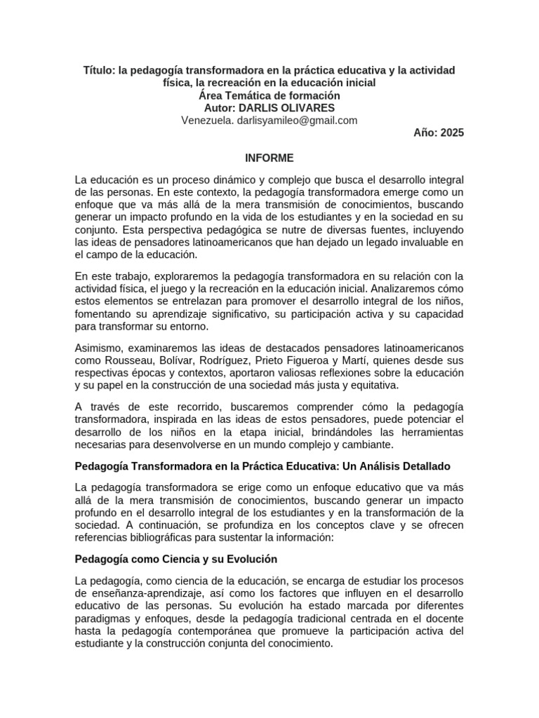 INFORME Yami | PDF | Pedagogía | Aprendizaje