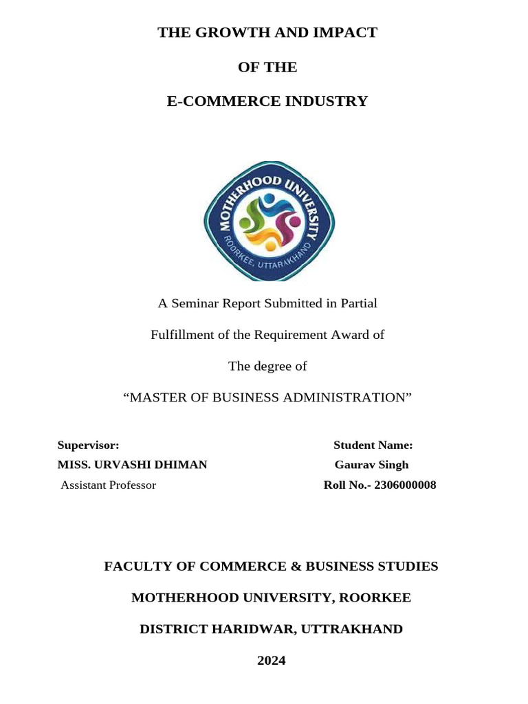 THE GROWTH AND IMPACT OF THE ECOMMERCE INDUSTRY - Copy | PDF | E Commerce | Computer Security