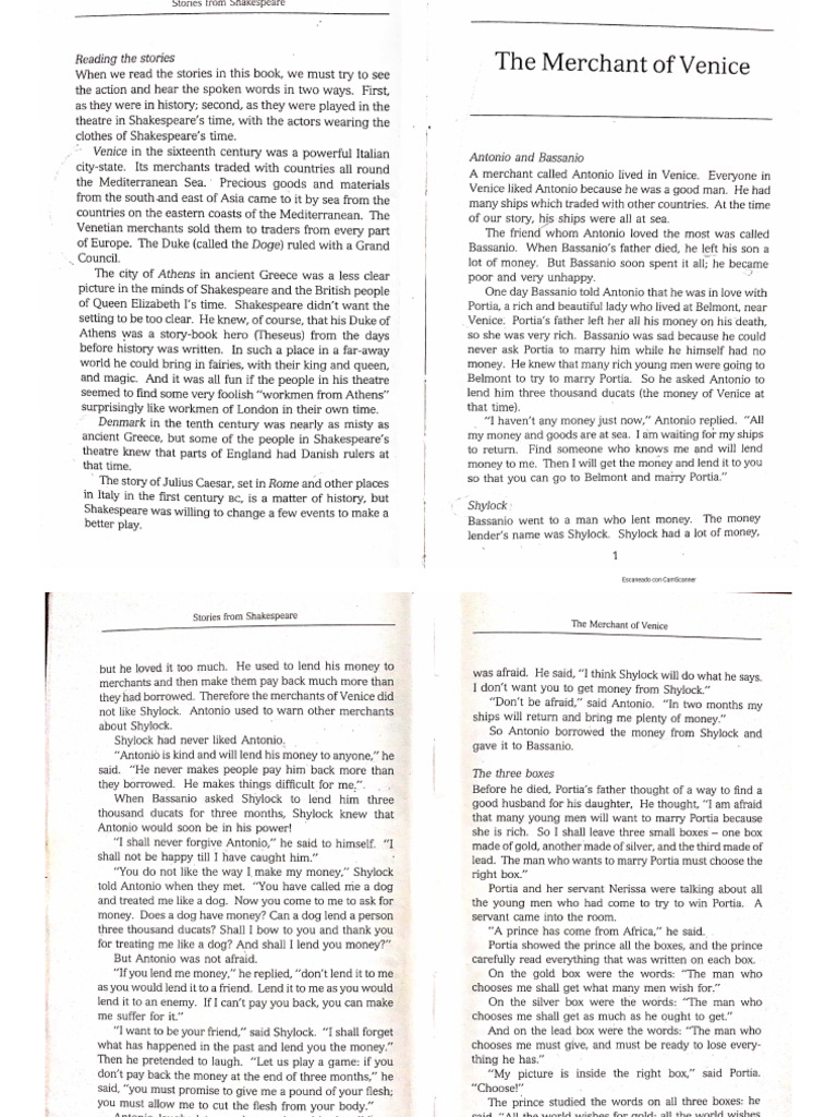 The Merchant of Venice by W Shakespeare | PDF