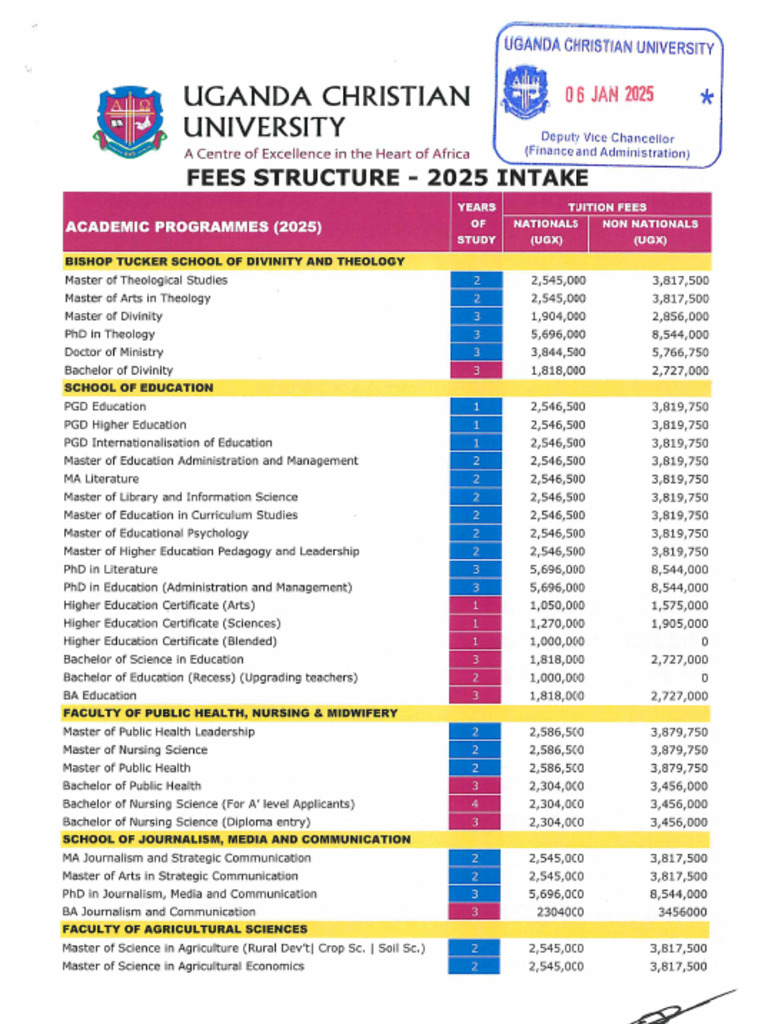 Fees Structure 2025 Intake | PDF