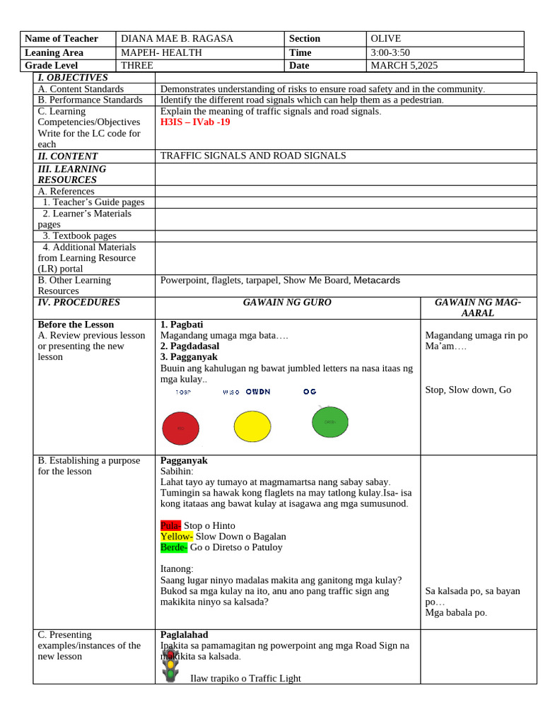 Grade 3 Cot Mapeh q4 | PDF